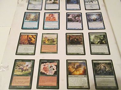 22 Solid Green / Blue MTG cards plus one bonus and some rares! | eBay UK