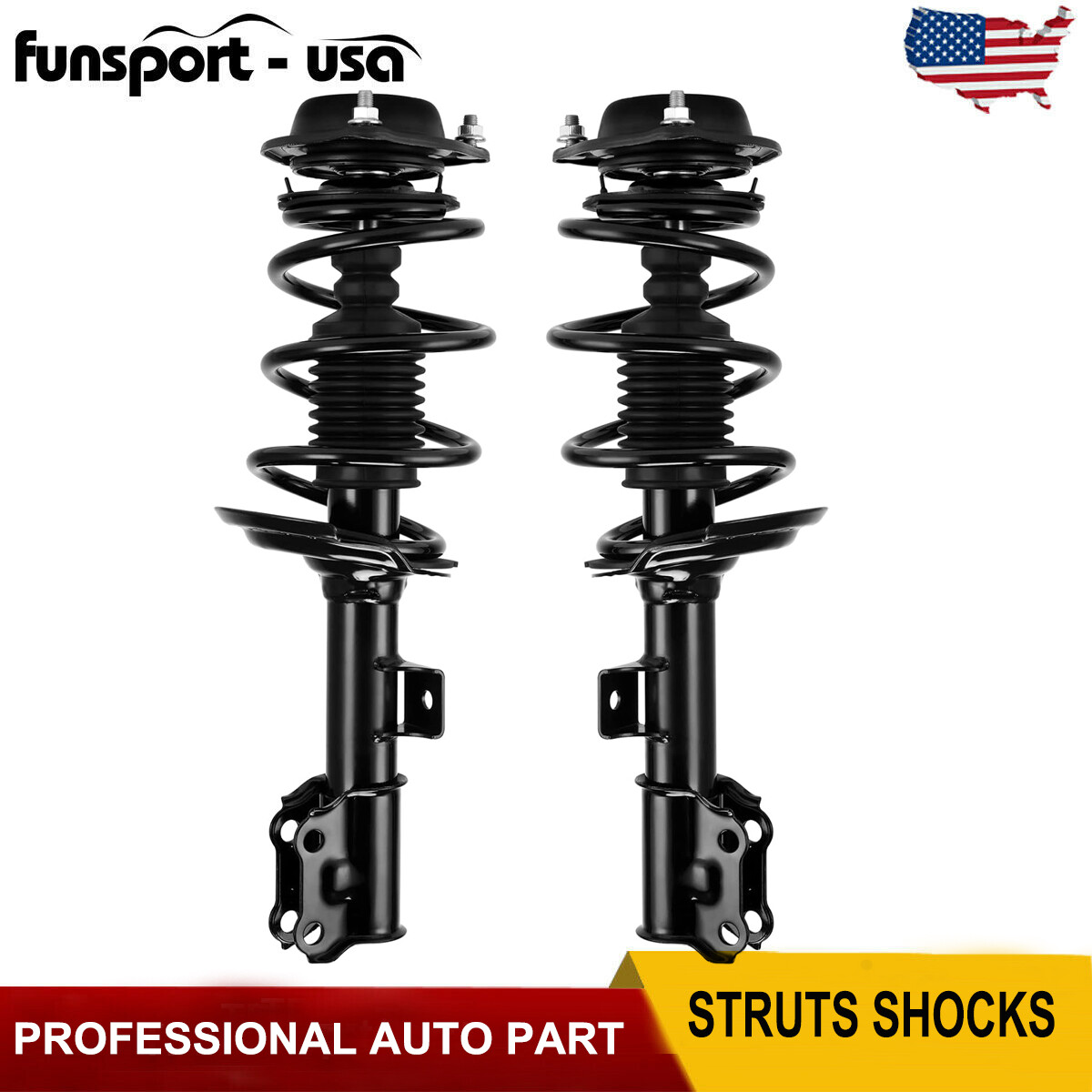 Front Complete Struts Shocks Coil Springs for 2011 -2016 Hyundai ...