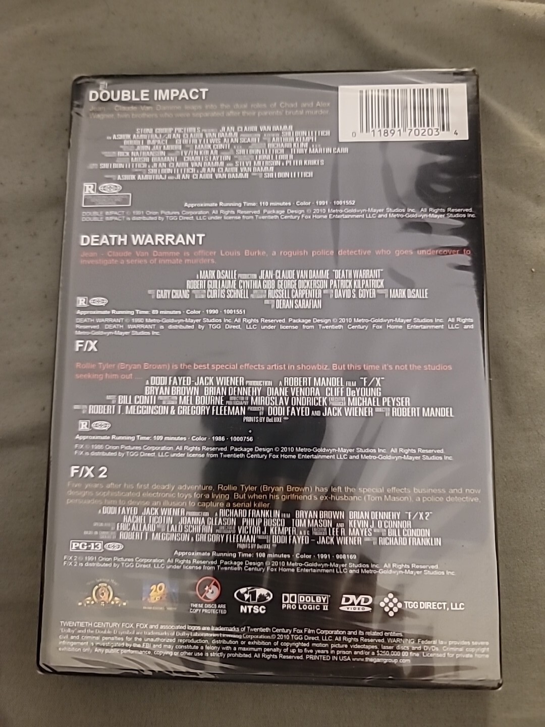 Double Impact Death Warrant DVD FX Fx2 Jean-claude Van Damme Bryan ...