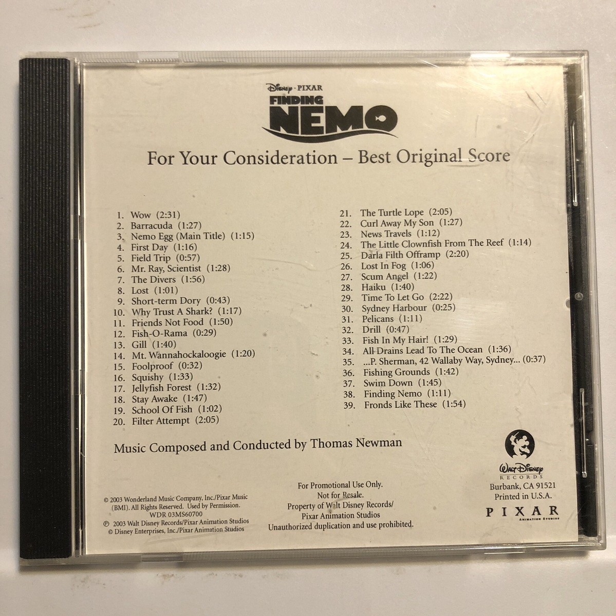 Finding Nemo Album Cover