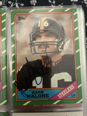 Lot of 3 Mark Malone football cards. 1 card autographed | eBay