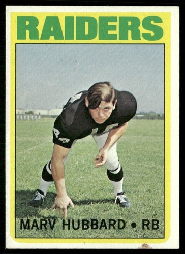 1972 Topps Marv Hubbard RC Oakland Raiders #54 *B* | eBay