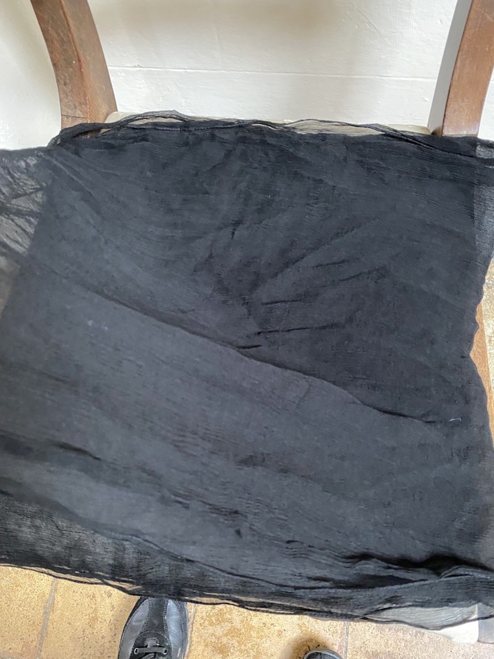 Black Diaphanous Floaty Chiffon Scarf 52 x 195 cms | eBay UK
