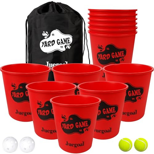 Outdoor Yard Games Set with Buckets and Balls, Toss Game Throwing Game ...