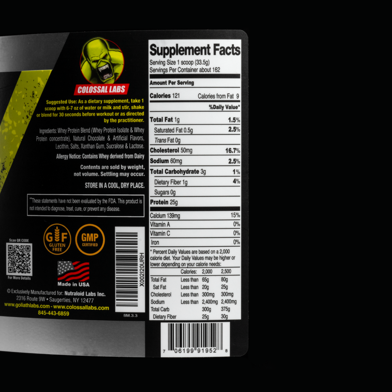 Colossal Labs Whey Protein Powder 12lb 162 Servings | eBay
