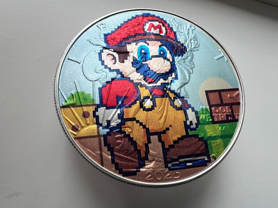 Super Mario - American Silver Eagle 1oz. .999 Limited Edition Silver ...