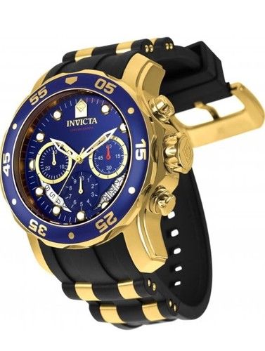 Invicta Men's 48mm Pro Diver Ocean Master Chronograph Black/Gold Tone ...