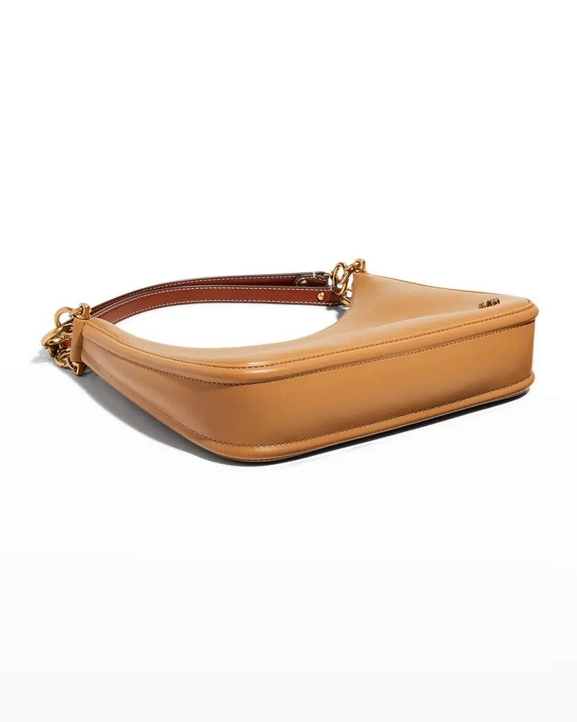 Beautiful! Tory Burch 151 Mercer Leather Crescent Zip Shoulder Bag ...