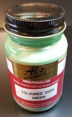 HMG Model Aircraft Quick Drying Cellulose Coloured Dope 60 ml Jar Green ...
