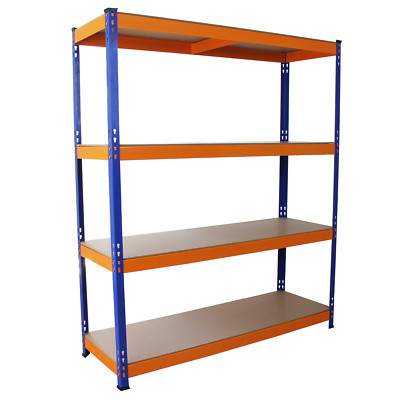 Garage Racking Heavy Duty Shelving 4 Tier Unit Boltless Steel Bay ...