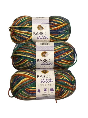 Lion Brand Yarn Basic Stitch Anti Pilling Yarn : Lot of 3 in color ...