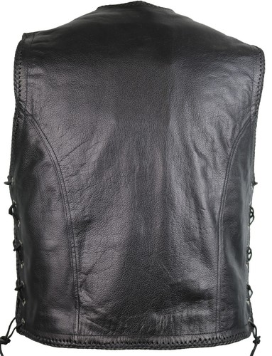 Herren Biker Lederweste Kutte chopper Weste Clubweste Rockerweste ...