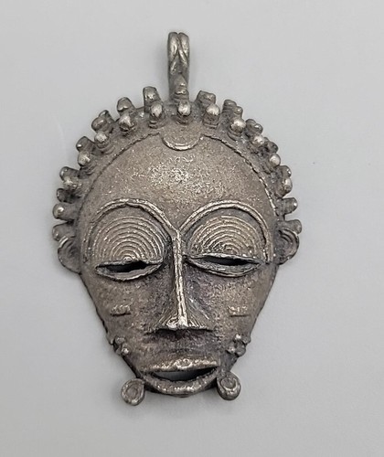 Antique Bronze African Mask Akan Ashanti Or Baule Goldweight Tribal Art ...