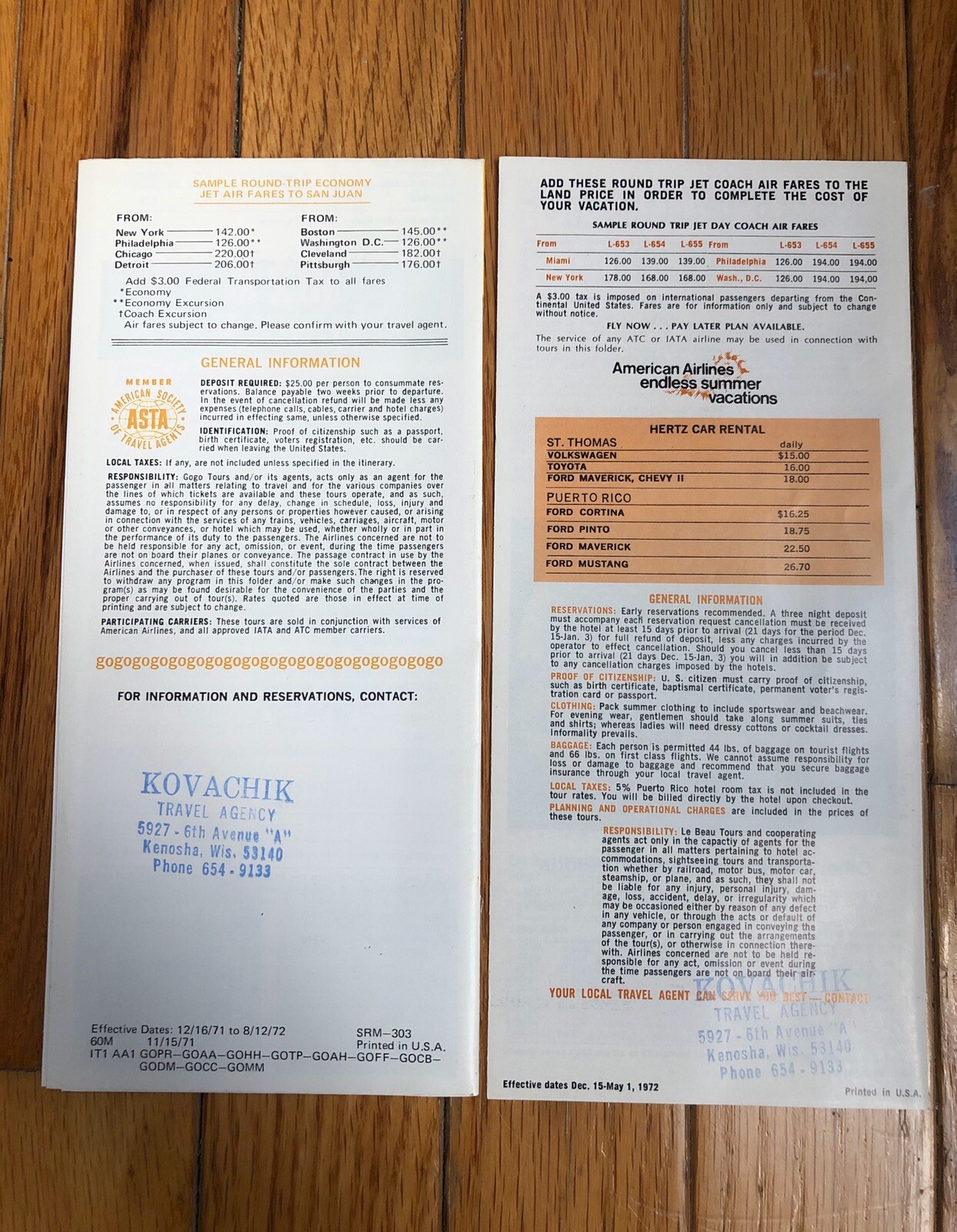 Vintage 70s 1971 Puerto Rico Travel Brochure Pamphlet | eBay UK