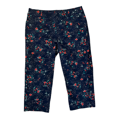 St Johns Bay Navy Floral Capris Size 8 | eBay