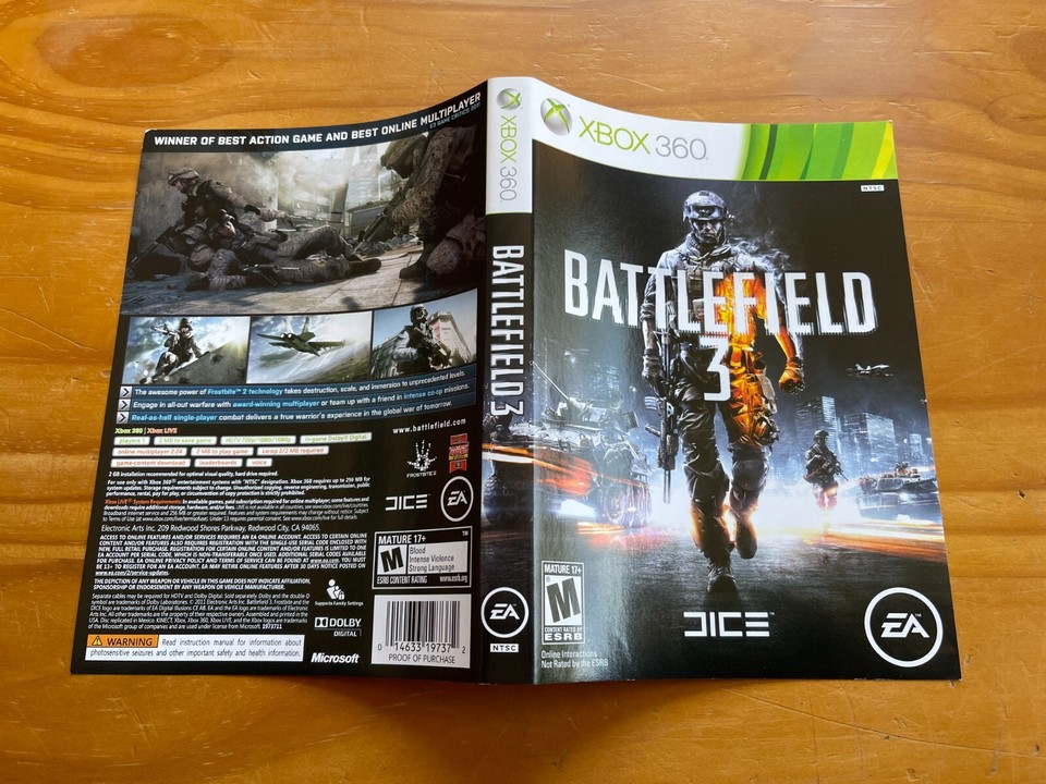 Xbox 360 Cover Art Inserts Original Authentic Microsoft - BUY 3 GET 1 ...