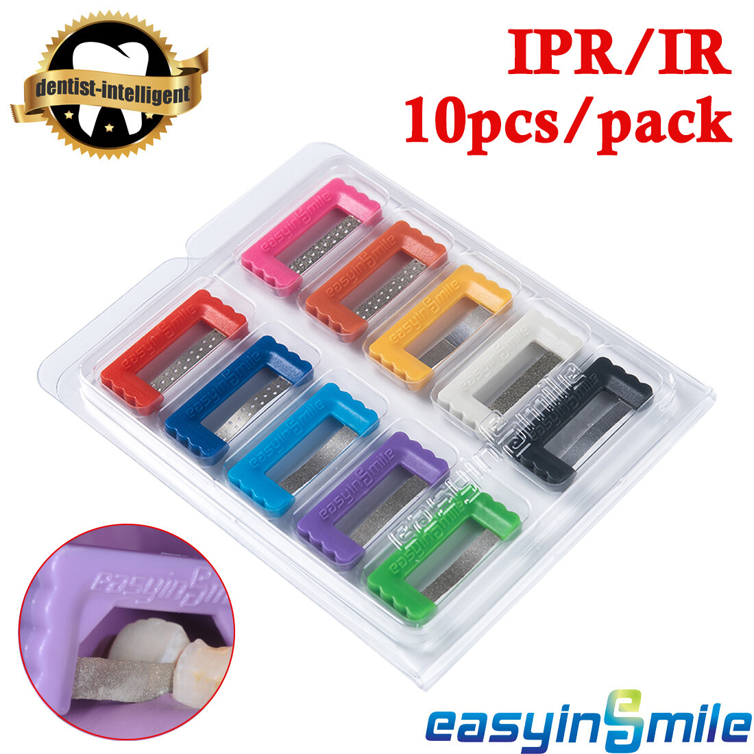 10Pc Dental IPR/IR Polish Strip Interproximal Reduction Enamel ...