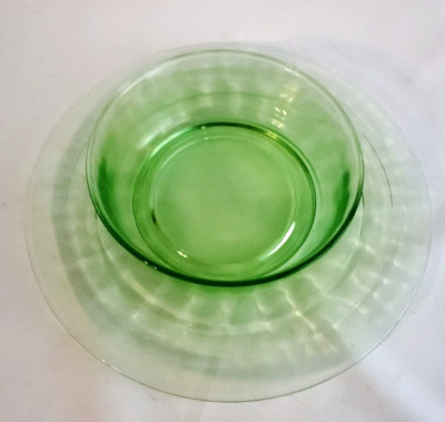 Vintage Glowing Green Uranium Plate and Bowl | eBay