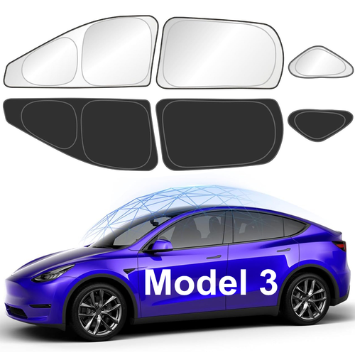 6x For 2017-2024 Tesla Model 3 Car Side Windows Sun Shade UV Block ...