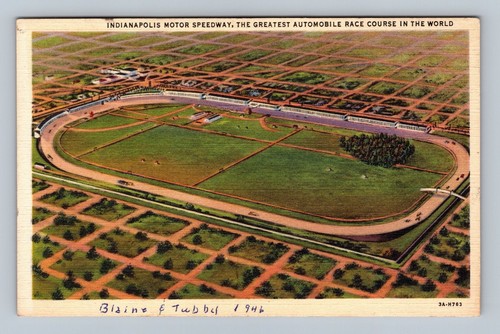 Vintage Indianapolis Motor Speedway Linen Postcard 1940s Racing Track ...