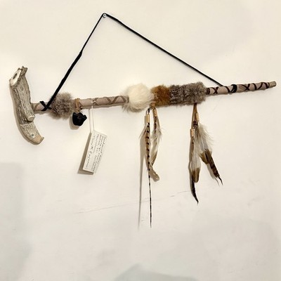 Native American Peace Pipe Fur Eagle Shedded Antler Leather Feathers by ...