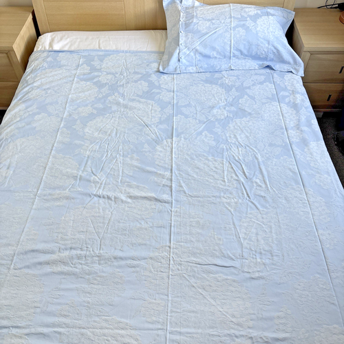 DORMA Light Blue Jacquard Duvet Cover With One Pillowcase | eBay UK