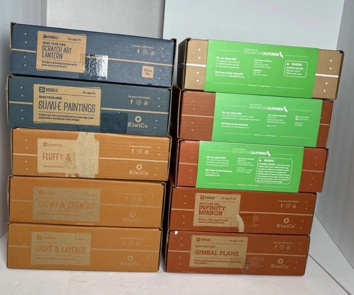 Lot of 10 Kiwi Co. Crates Tinker, Doodle, Yummy Kiwi NEW UNUSED Age 5 ...