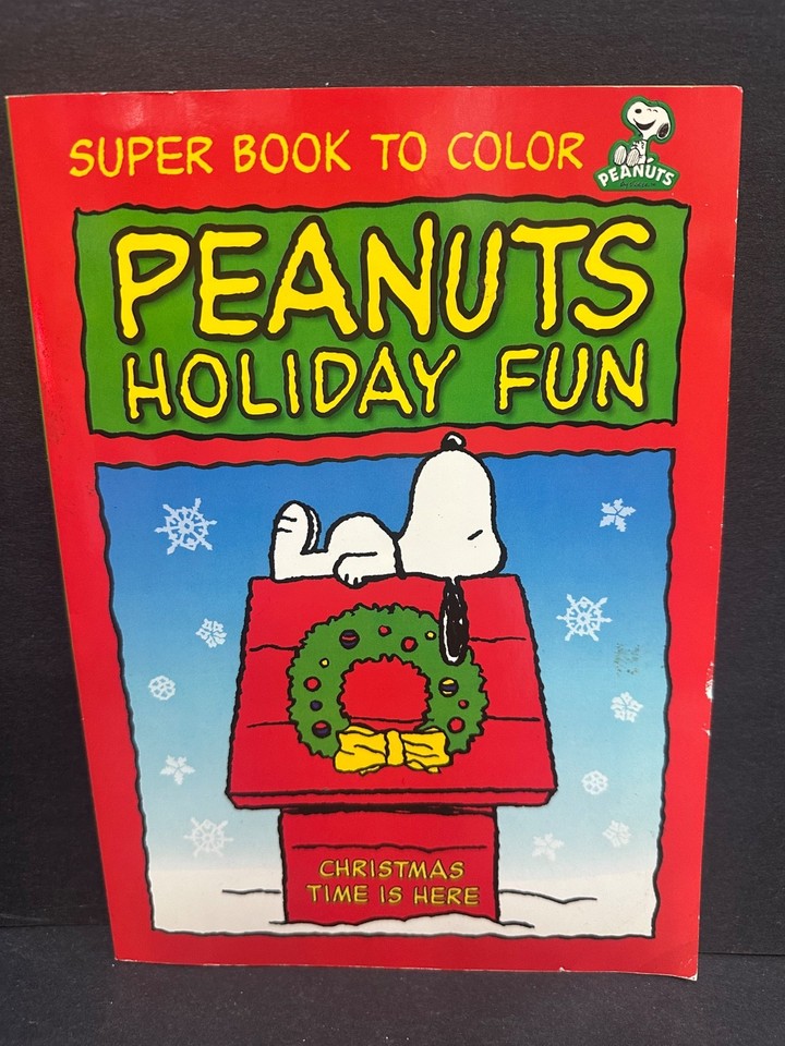 Vintage Peanuts Holiday Fun coloring and activity book plus Crayons | eBay
