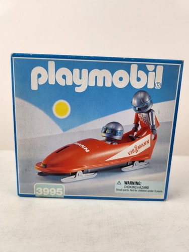Playmobil 3807 Bobsled Viessmann 2 Man W Helmets Rare Vintage Zip Toys ...