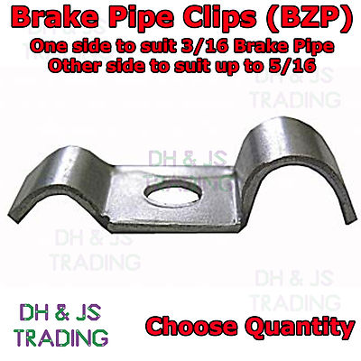 Metal Brake Pipe Clips BZP To suit 3/16 and up to 5/16 Brake Hose Clips ...