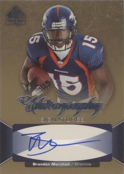 2006 SP Authentic - Chirography Signatures Brandon Marshall #CH-BM (AU ...
