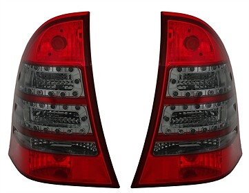 SMOKED LED TAIL LIGHTS FOR MERCEDES W203 S203 C CLASS WAGON 3/2001-11/ ...