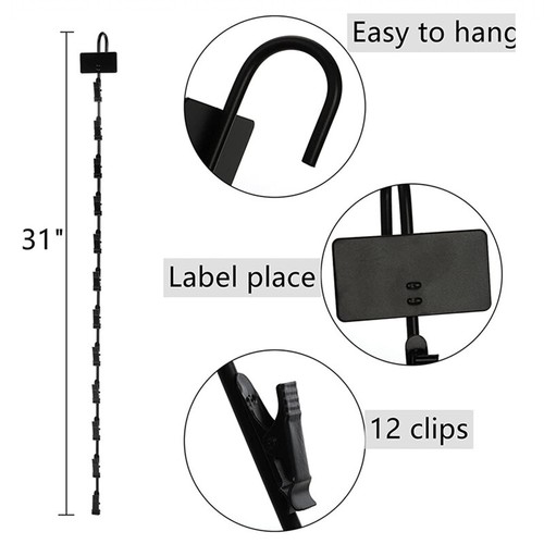 Pack of 10 Merchandise Hanging Strips with Hooks Metal Chip Retail ...