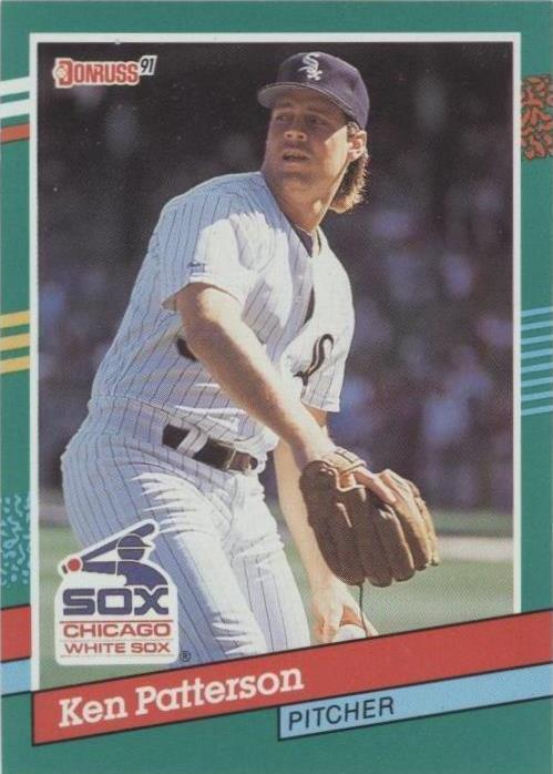 1991 Donruss - Ken Patterson #522 8 Blue Stripes on Middle Right Border ...