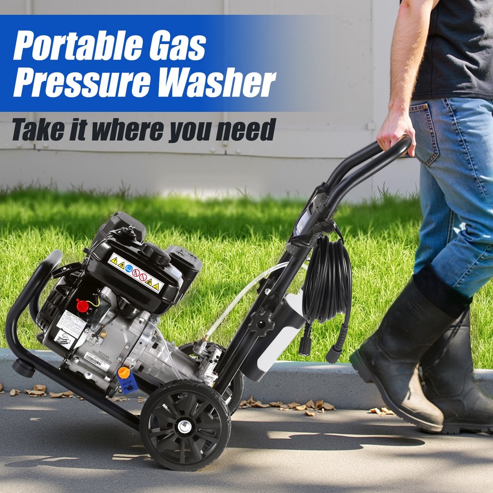Gas Power washer High Pressure Washer Gas Powered 3500 PSI 2.3 GPM 4 ...