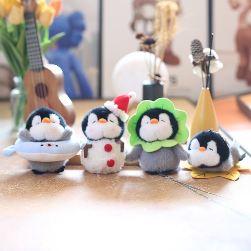 1PC Plush Cartoon Keychain Cute Four Seasons Little Penguin Doll Bag ...