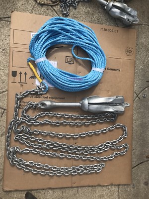 8kg Grapnel style boat anchor Kit 5m Of 8mm chain 150ft 10mm rope | eBay UK