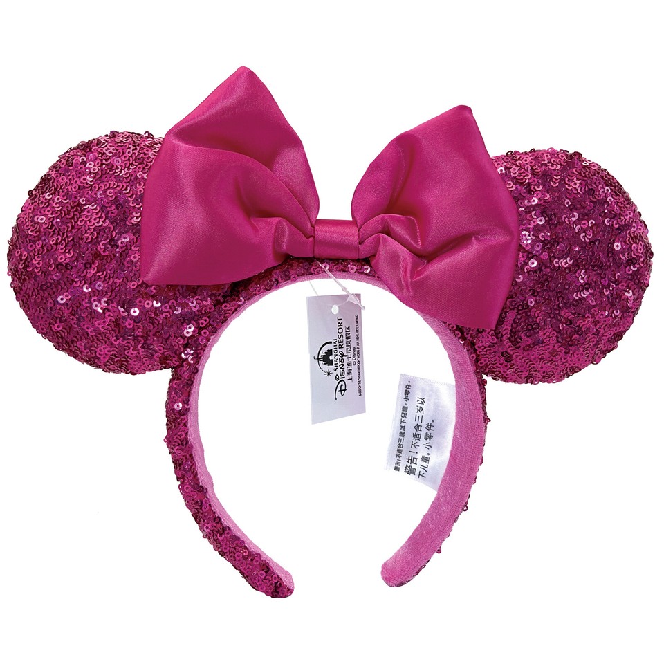 Orchid Hot Pink Magenta Disney~ Parks Minnie Mouse Ears Headband Sequin ...