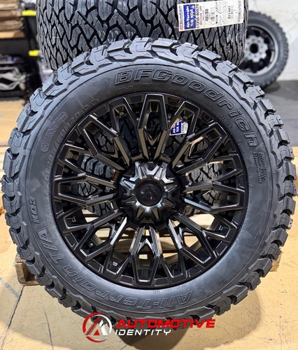 20x9 Fuel D865 Strike Black Wheels BFG KO3 34" Tires 6X135 Ford F150 ...