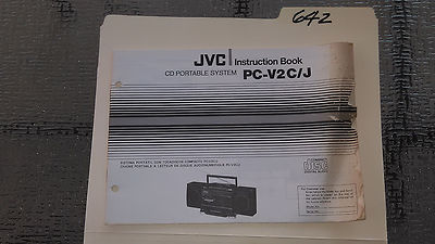 JVC pc-v2 c owners manual instruction book stereo tape boombox radio ...