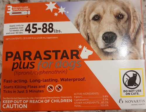 PARASTAR PLUS For Dogs 45-88 Lbs. One 3 Dose Pack. | eBay