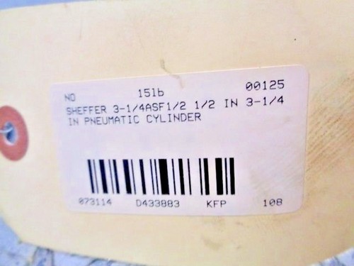 SHEFFER 3-1/4ASF1/2 1/2 IN STROKE 3-1/4 IN BORE PNEUMATIC CYLINDER ...