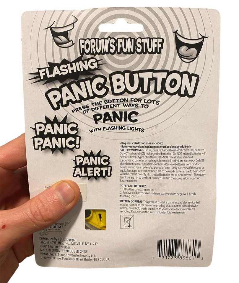 Funny Panic Button Practical Joke Alarm Office Desk Prank Novelty Gag ...