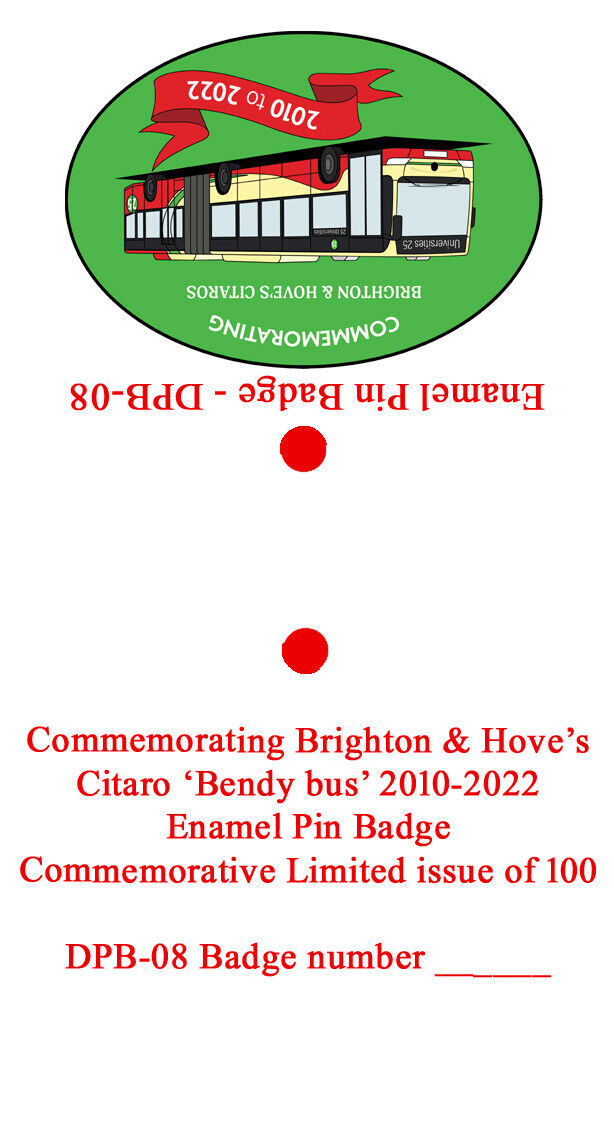 2 x Mercedes Citaro Artic Enamel Bus Badges London Brighton -Limited ...
