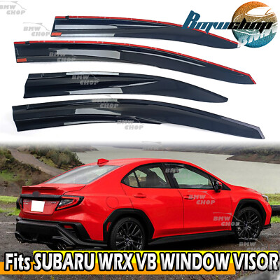 Fits 22-26 SUBARU WRX STI 5th VB Saloon Side Window Visor Weather ...