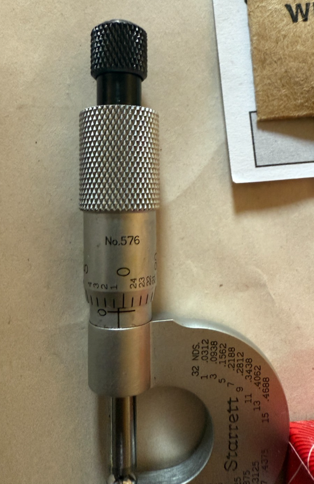 Starrett No. 576 Outside Micrometer Rounded in Box | eBay