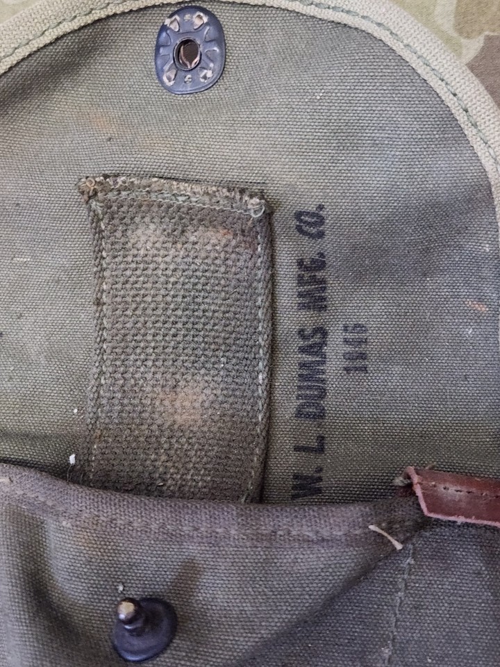 WWII US M-1943 E TOOL SHOVEL WOOD 1945 COVER USMC Marine Army ...