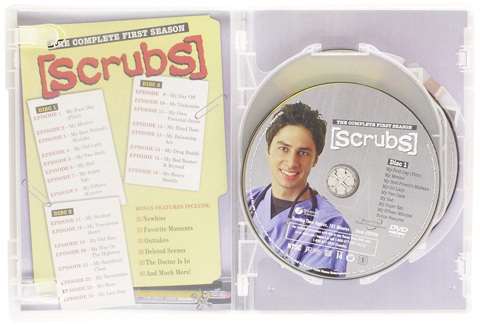 Scrubs - The Complete First Season (DVD) Zach Braff Sarah Chalke Donald ...