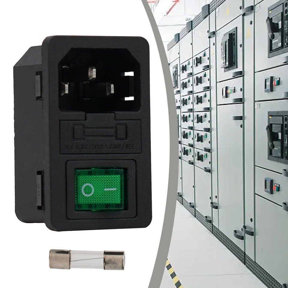 IEC 320 C14 Inlet Power Outlet Fuse Switch with Male AC Power Cord ...