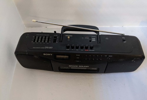 VINTAGE Sony CFS-207 Space Sound AM FM Radio Cassette Recorder Boombox ...